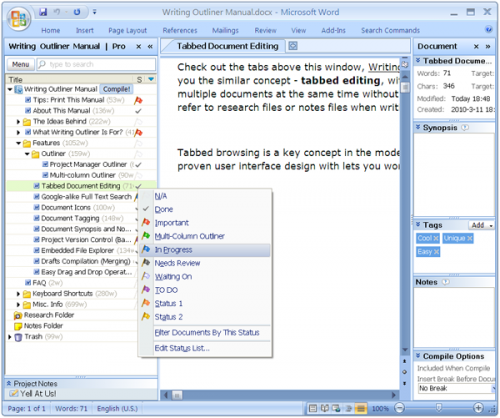 Lionel Davoust > Tour d’horizon des principaux logiciels d’écriture dédiés